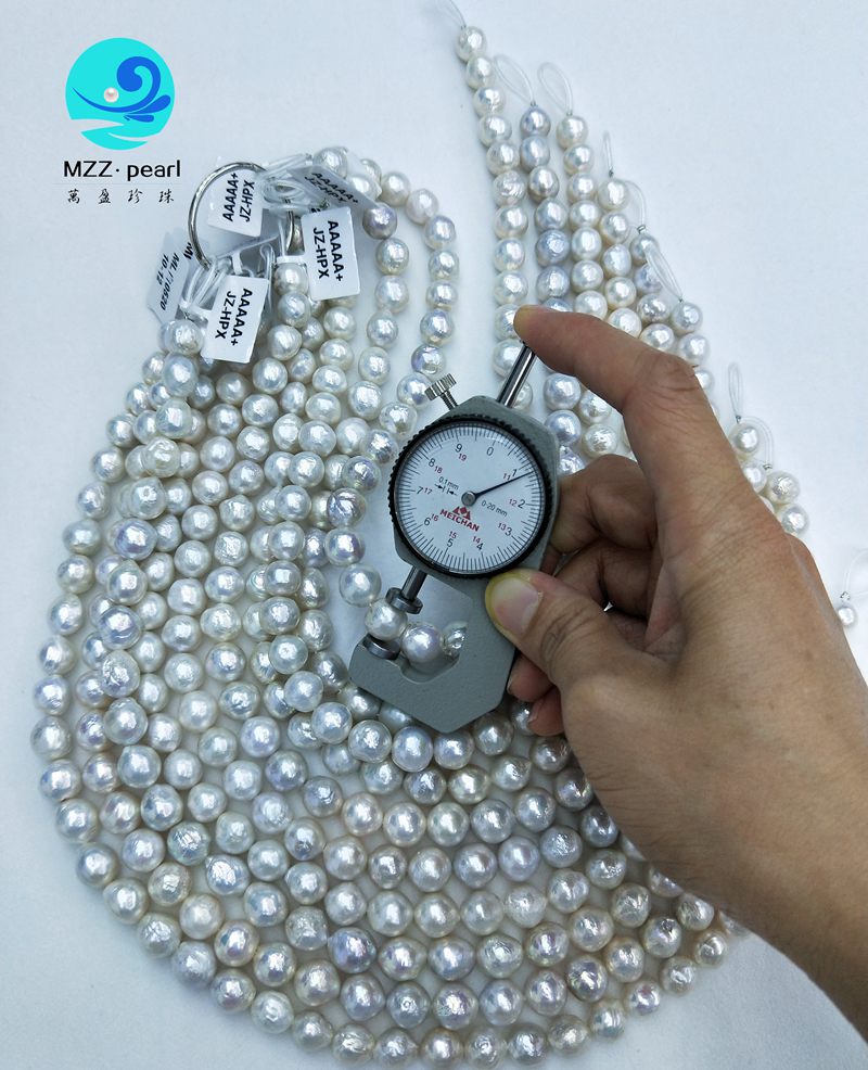 super high luster metallic ripple pearl Nucleated Freshwater Pearls ...