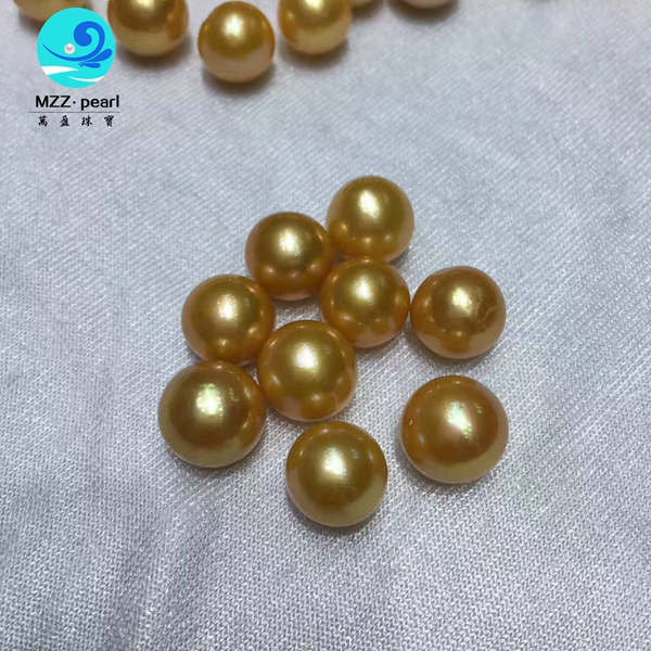 golden freshwater pearls 10-11mm, AA grade