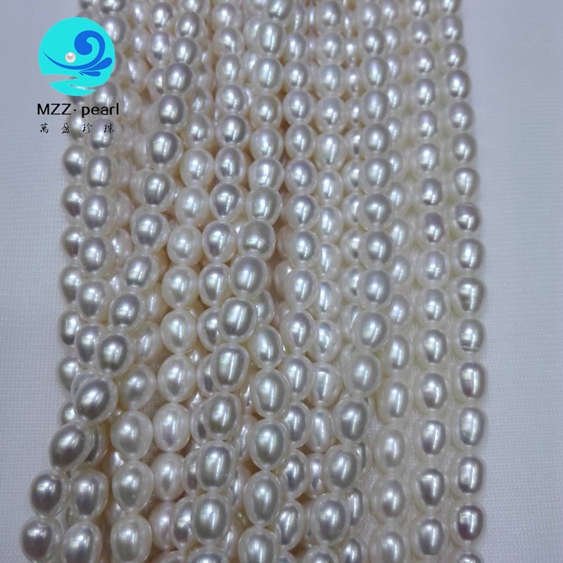 Freshwater natural pearl strand loose type beads, Top grade rice pearl ...