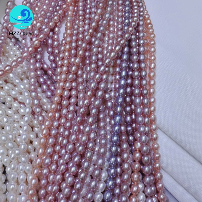 Freshwater natural pearl strand loose type beads, Top grade rice pearl ...
